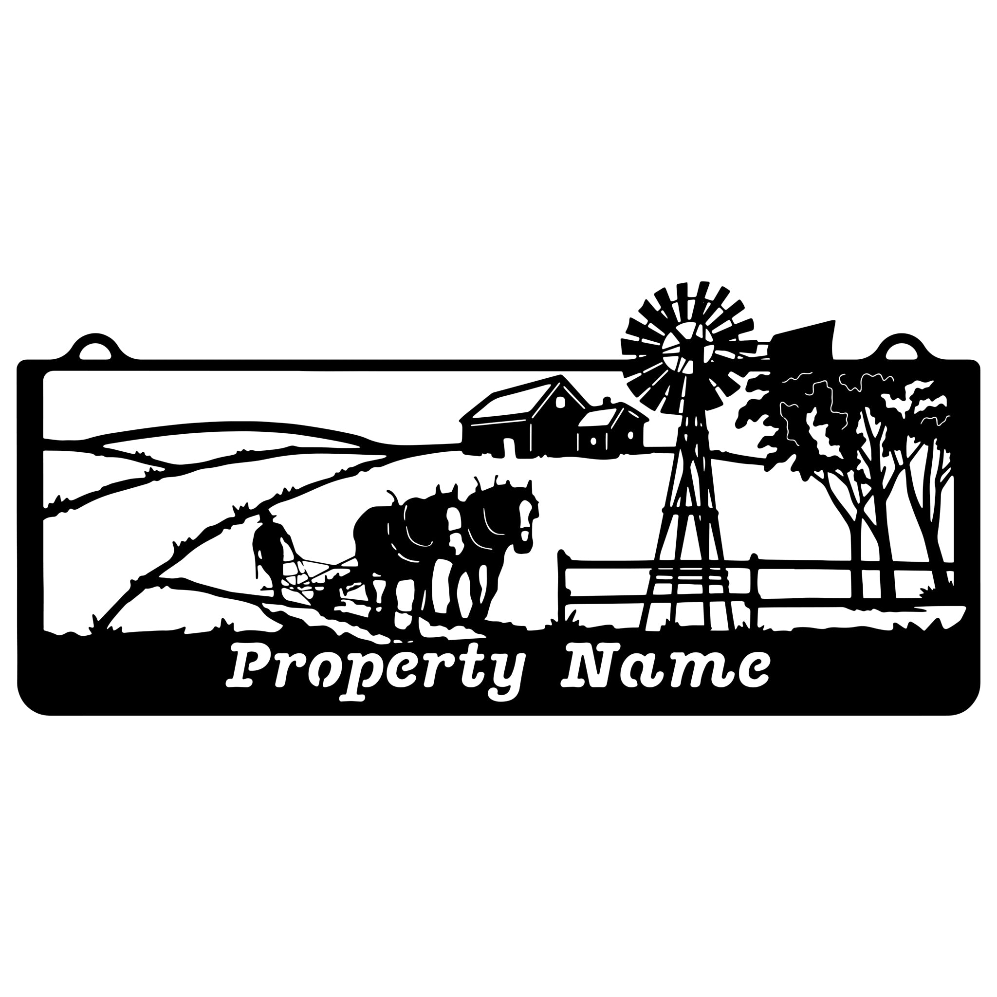 Plough Horse 2 Farm Sign – Custom Farm Signs