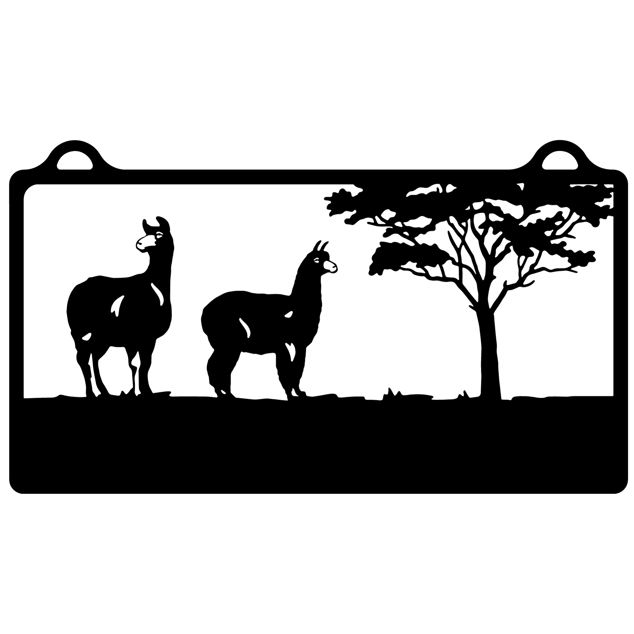 Alpaca Under a Tree – Custom Farm Signs