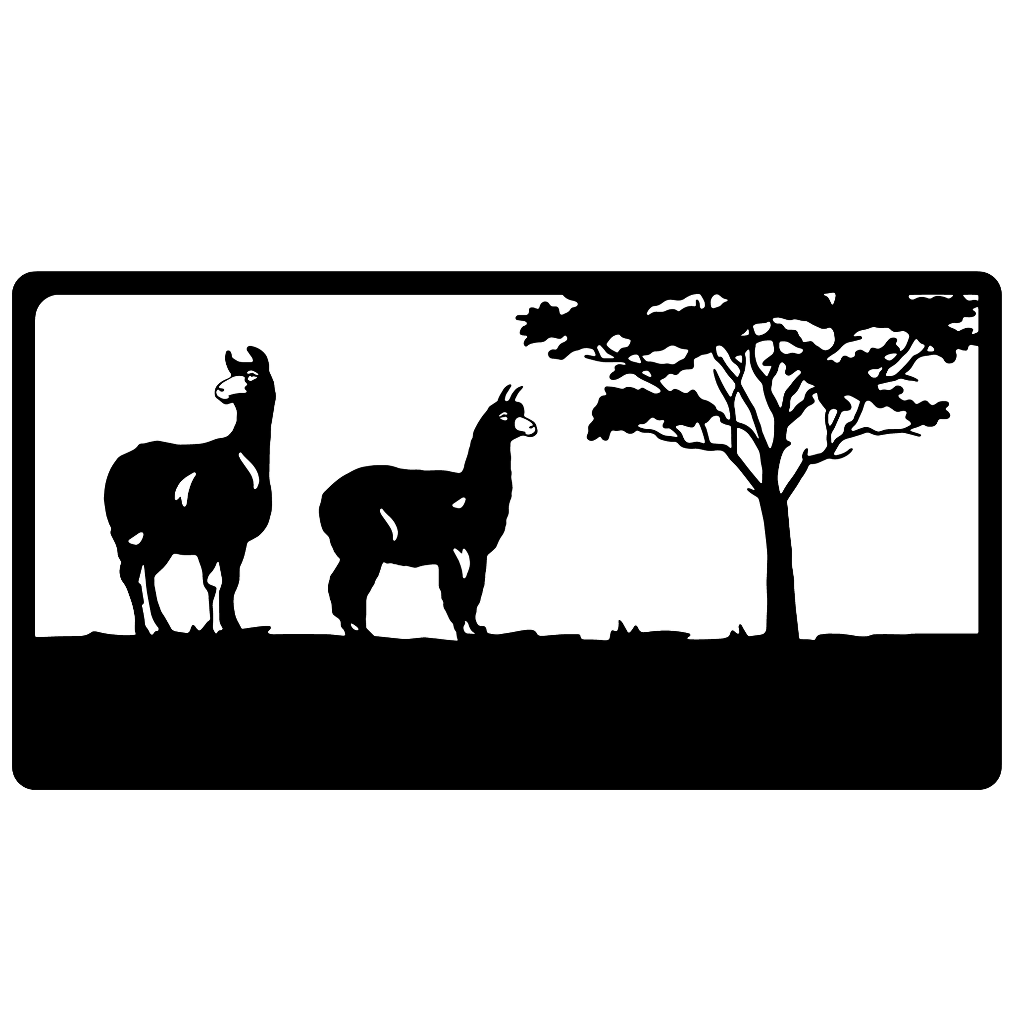 Alpaca Under a Tree – Custom Farm Signs