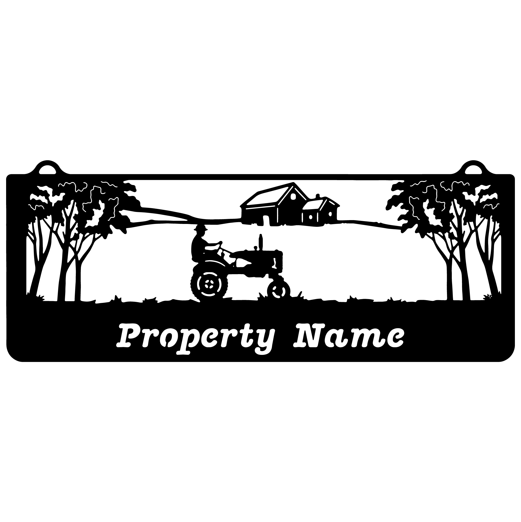Tractor Tending Farm – Custom Farm Signs